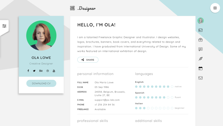55+ Best CV and Resume WordPress Themes 2025 (Free & Premium) - Theme ...
