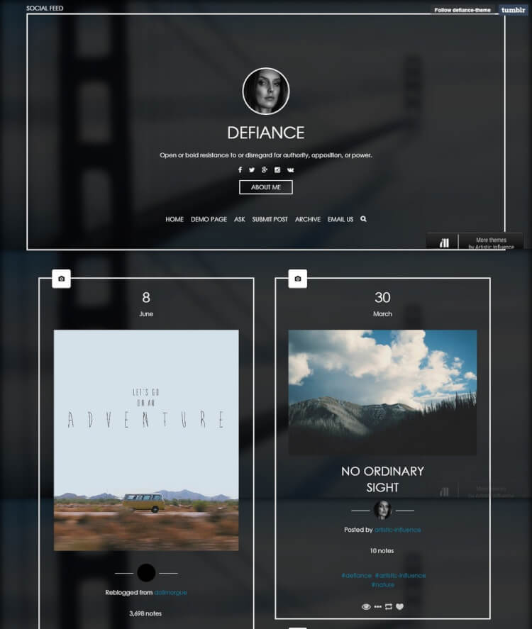 20+ Best Dark Tumblr Themes - desainae.com