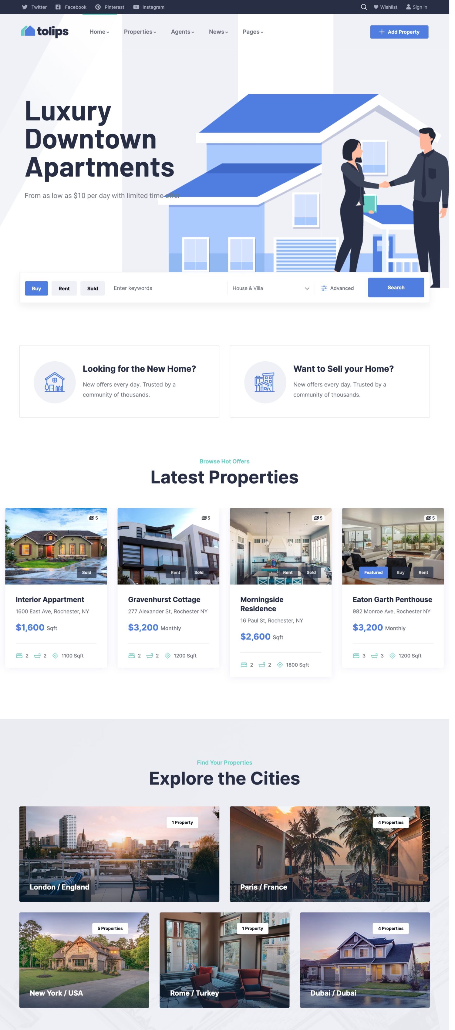 25+ Best WordPress Real Estate Themes & Templates 2024 (Free & Premium ...