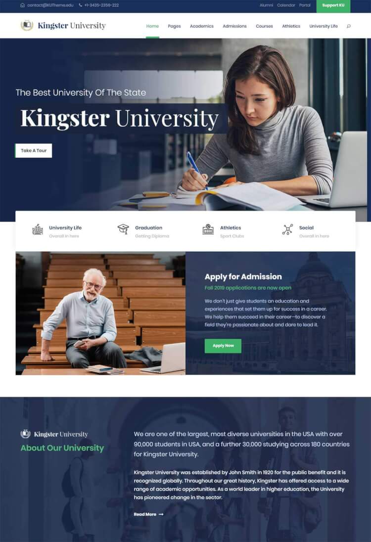 35+ Best Education & University WordPress Themes (Free & Premium) 2024 ...