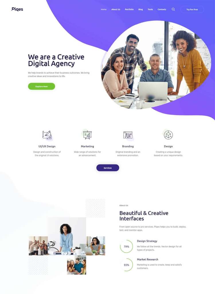 55+ Best WordPress Themes for Graphic Designers 2024 (Free & Premium ...