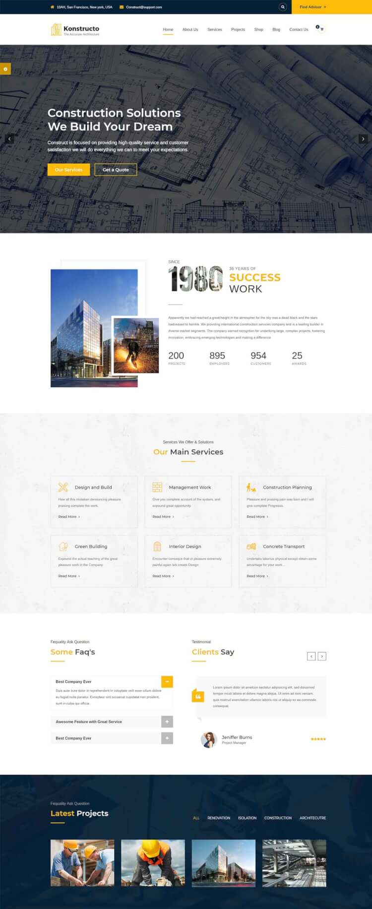 35+ Best Architecture WordPress Themes 2025 (Free & Premium) - Theme Junkie