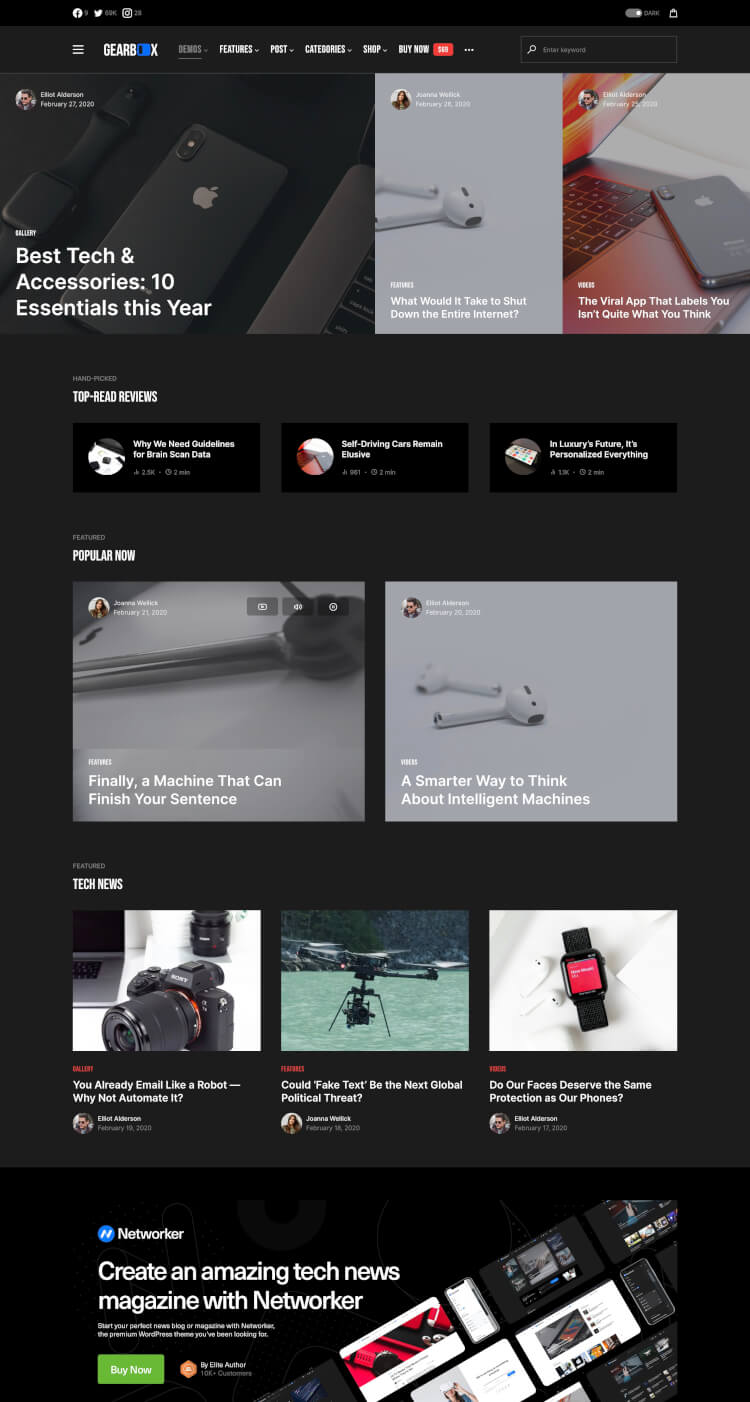 55+ Best Dark WordPress Themes 2024 (Free + Premium) - Theme Junkie