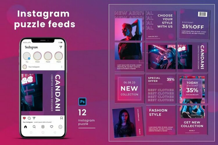 70+ Top Instagram Grid Template PSDs for 2024 - Theme Junkie