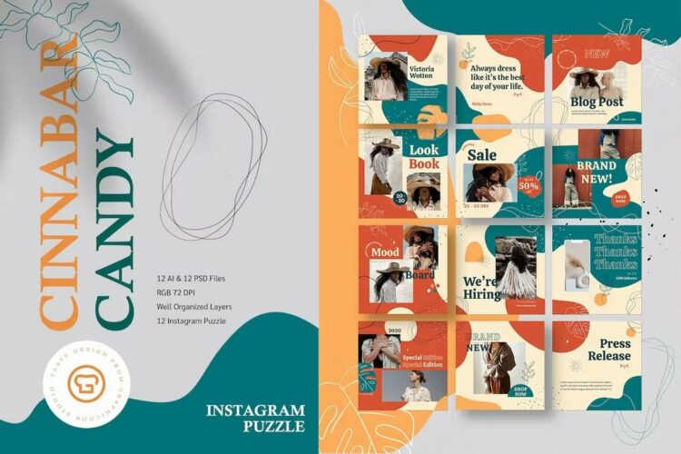 80+ Top Instagram Grid Template PSDs for 2025 - Theme Junkie