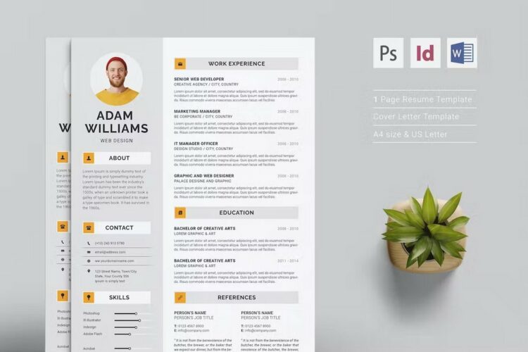 60+ Best InDesign Resume Templates (+ Free CV Templates) 2025 - Theme ...