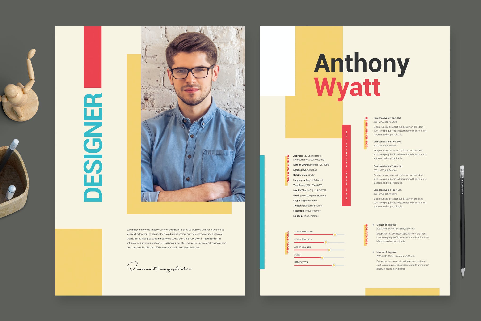 Stationery Paper Party Supplies Paper CV Template Professional Resume 