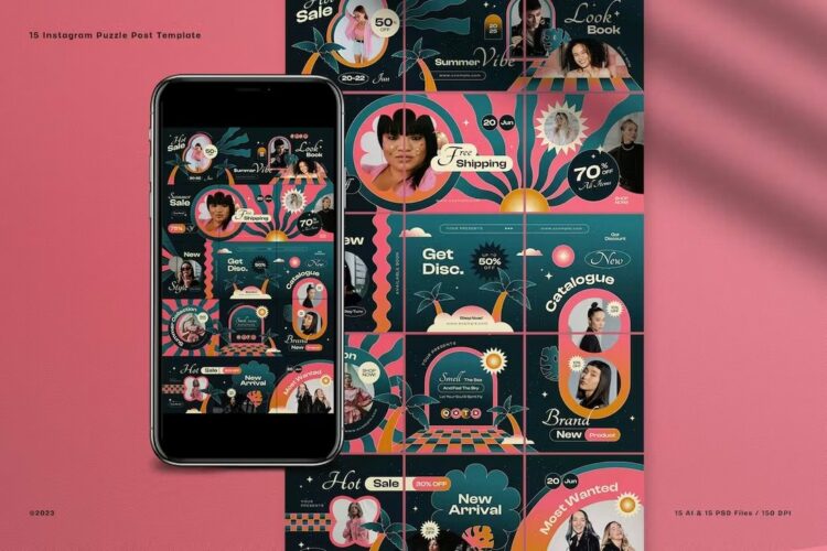 70+ Top Instagram Grid Template PSDs for 2024 - Theme Junkie