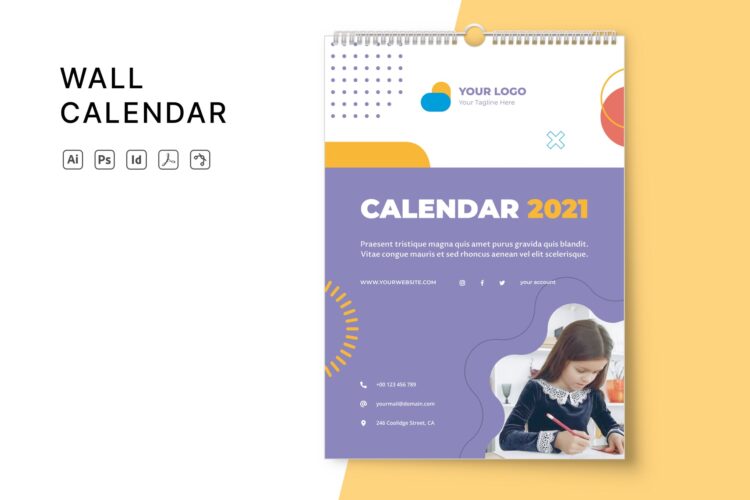 35+ Template Kalender InDesign Terbaik untuk 2024 - desainae.com