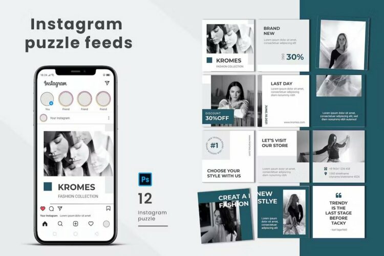 70+ Top Instagram Grid Template PSDs for 2024 - Theme Junkie