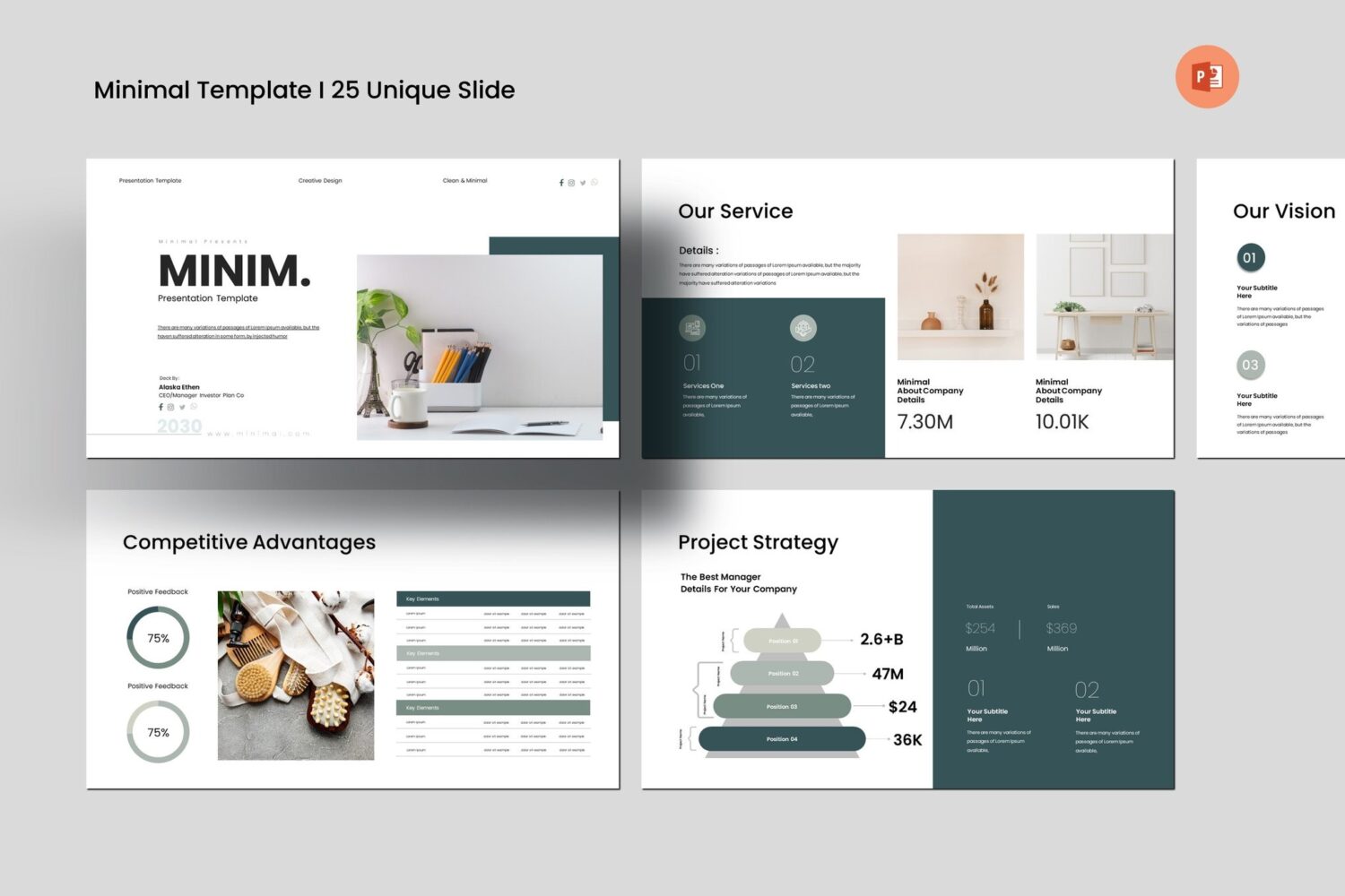 70+ Minimalist PowerPoint Templates (Free & Pro Minimal PPT) 2025 ...