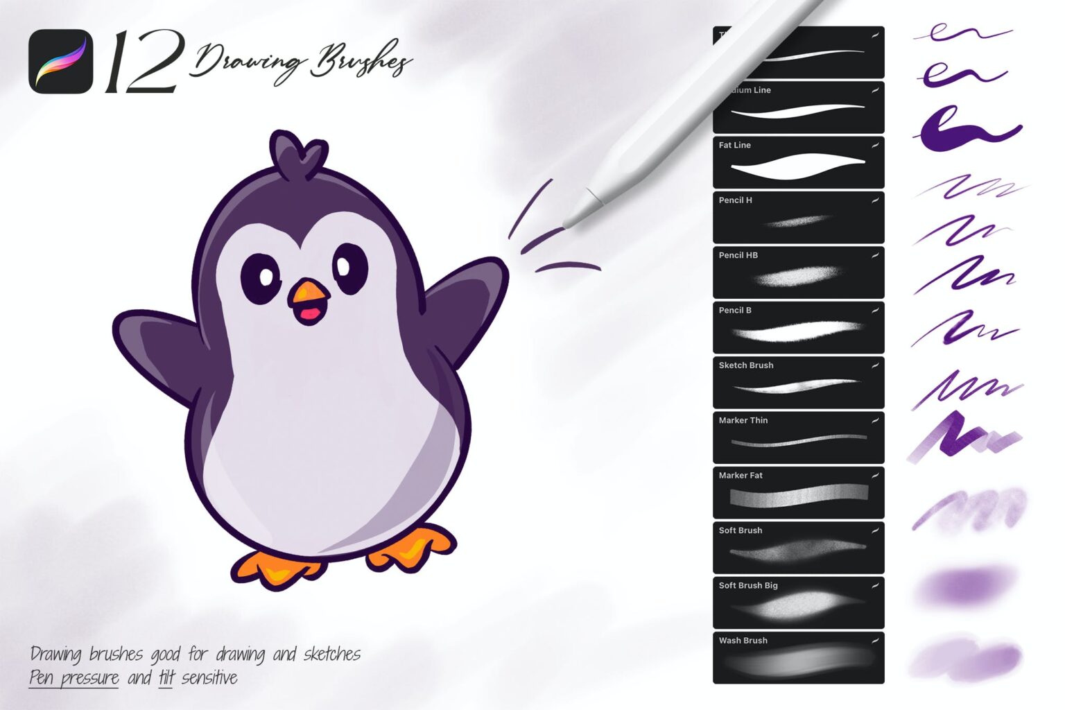 32+ Best Procreate Sketch Brushes (Free & Pro) 2025 - Theme Junkie