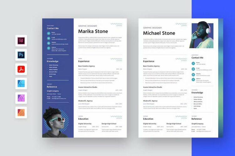 60+ Best InDesign Resume Templates (+ Free CV Templates) 2025 - Theme ...