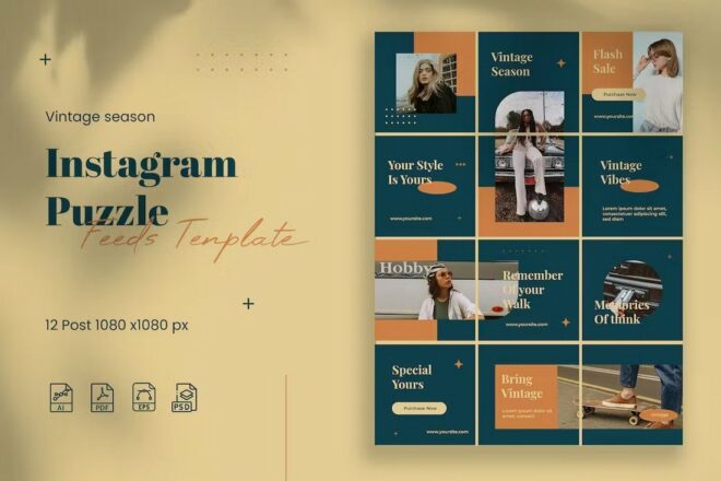 70+ Top Instagram Grid Template PSDs for 2024 - Theme Junkie