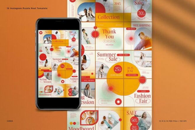 70+ Top Instagram Grid Template PSDs for 2024 - Theme Junkie