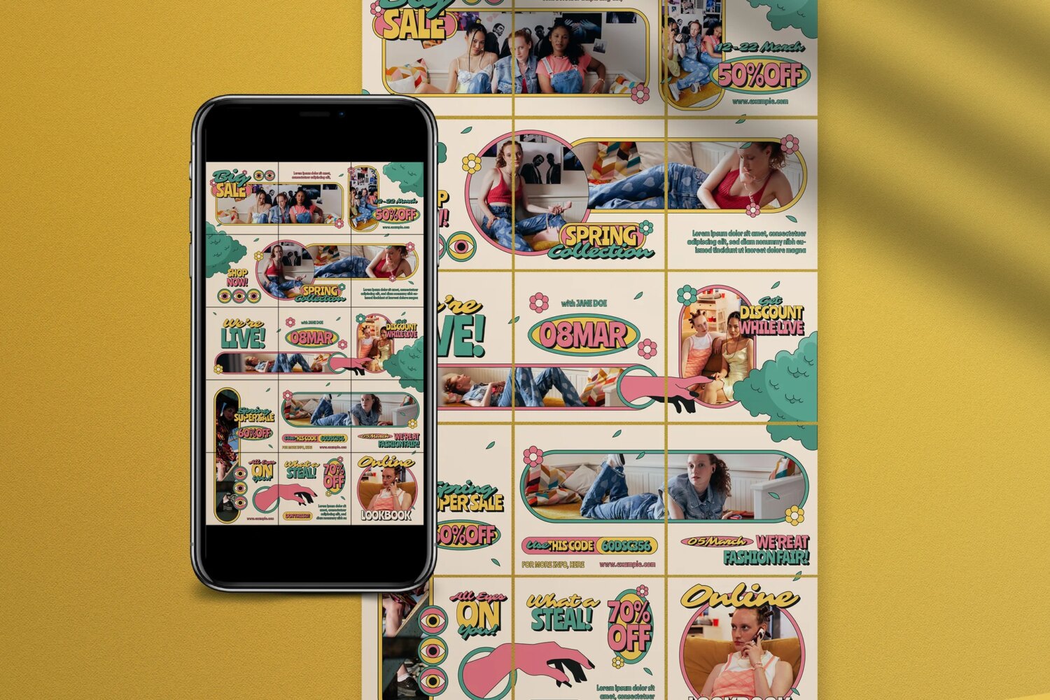 80+ Top Instagram Grid Template PSDs for 2025 - Theme Junkie