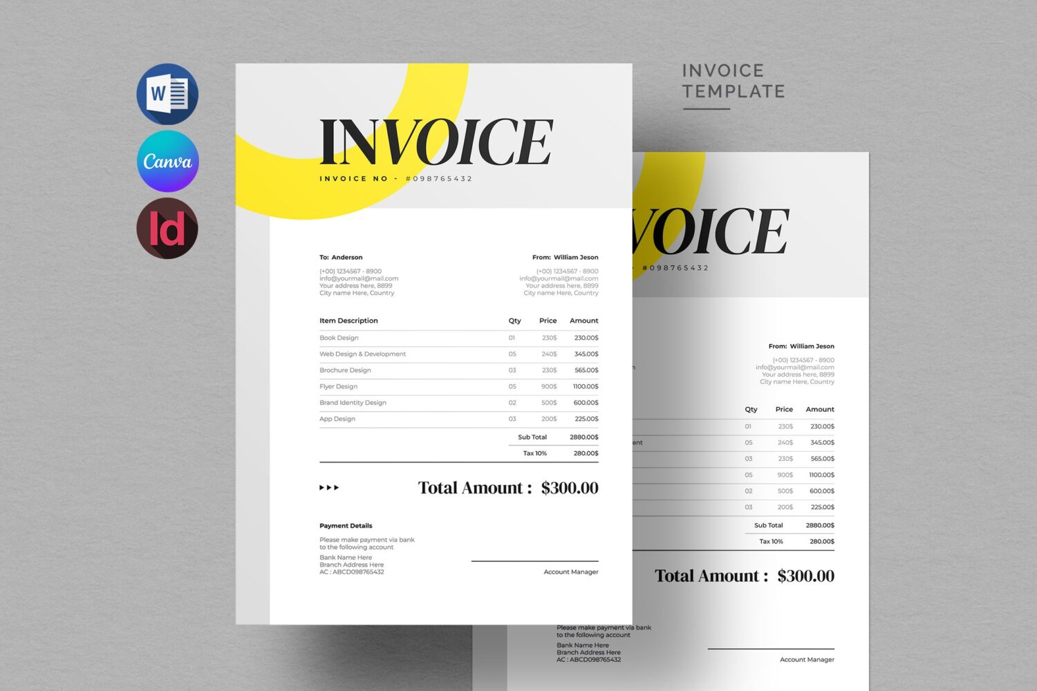 40+ Best Invoice Templates for Word (Get Paid Quickly) 2025 - Theme Junkie