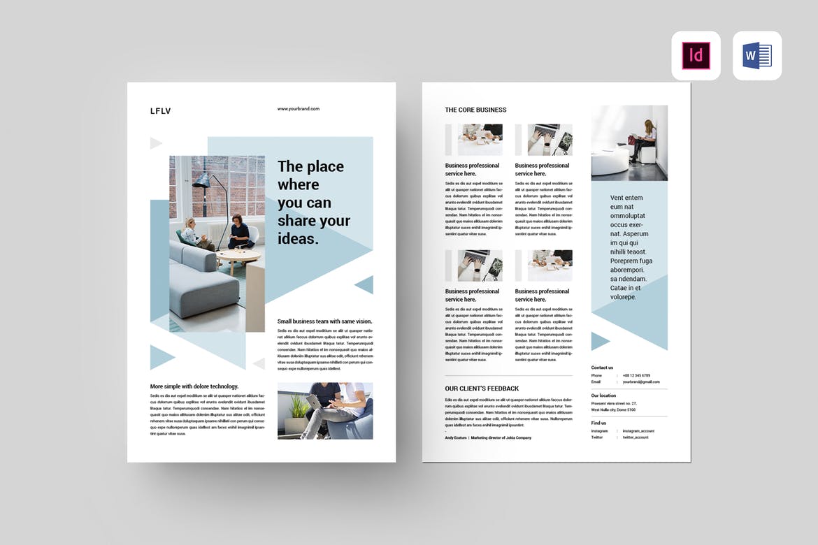 35+ Template Brosur Terbaik (Word & InDesign) 2024 - desainae.com