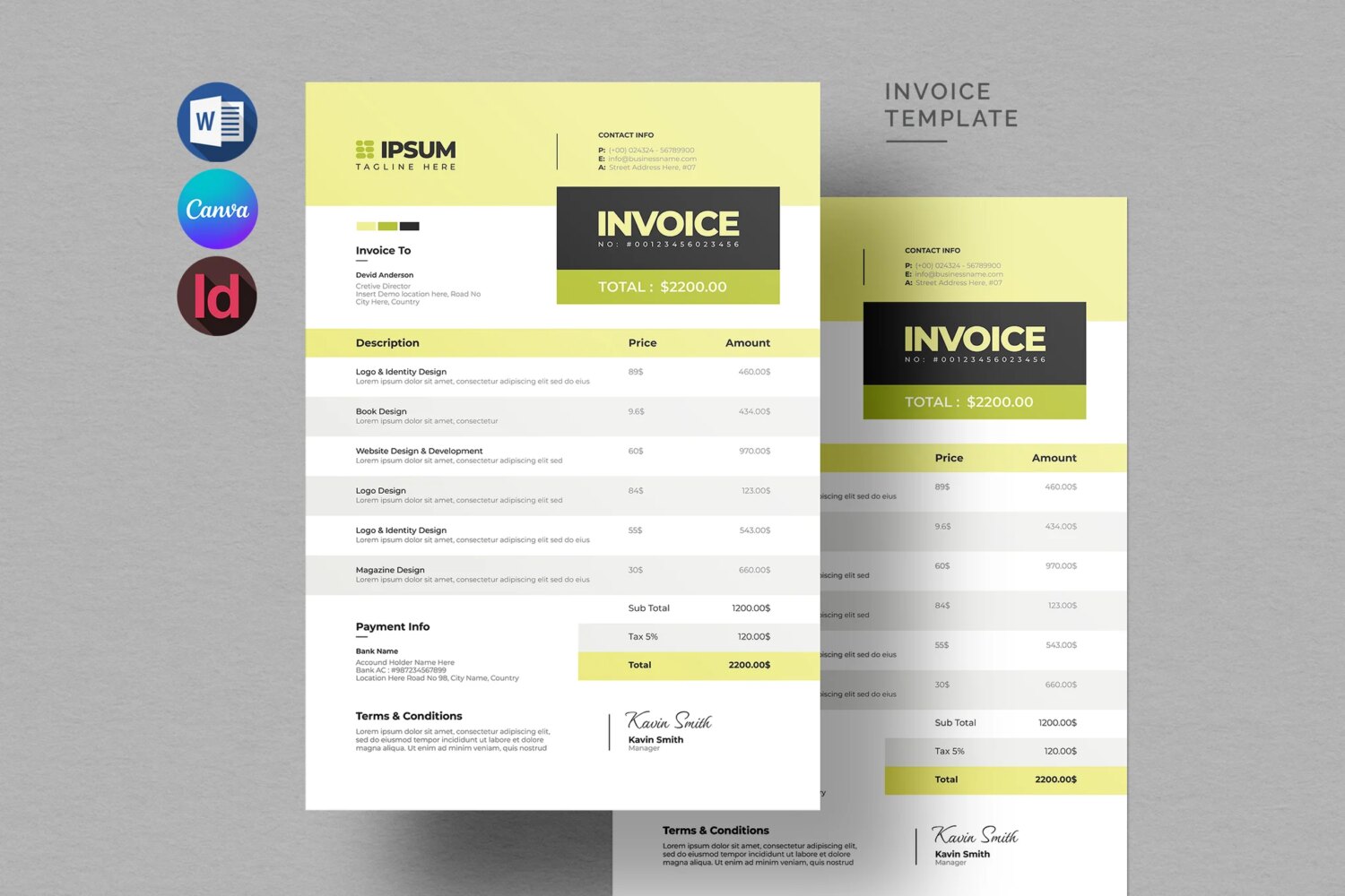 40+ Best Invoice Templates for Word (Get Paid Quickly) 2025 - Theme Junkie