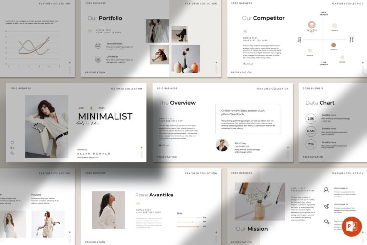 65+ Minimalist PowerPoint Templates (Free & Pro Minimal PPT) 2024 ...