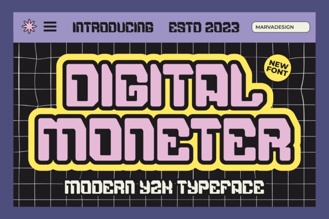 25+ Font Digital Terbaik untuk Tipe Teknologi Futuristik - desainae.com