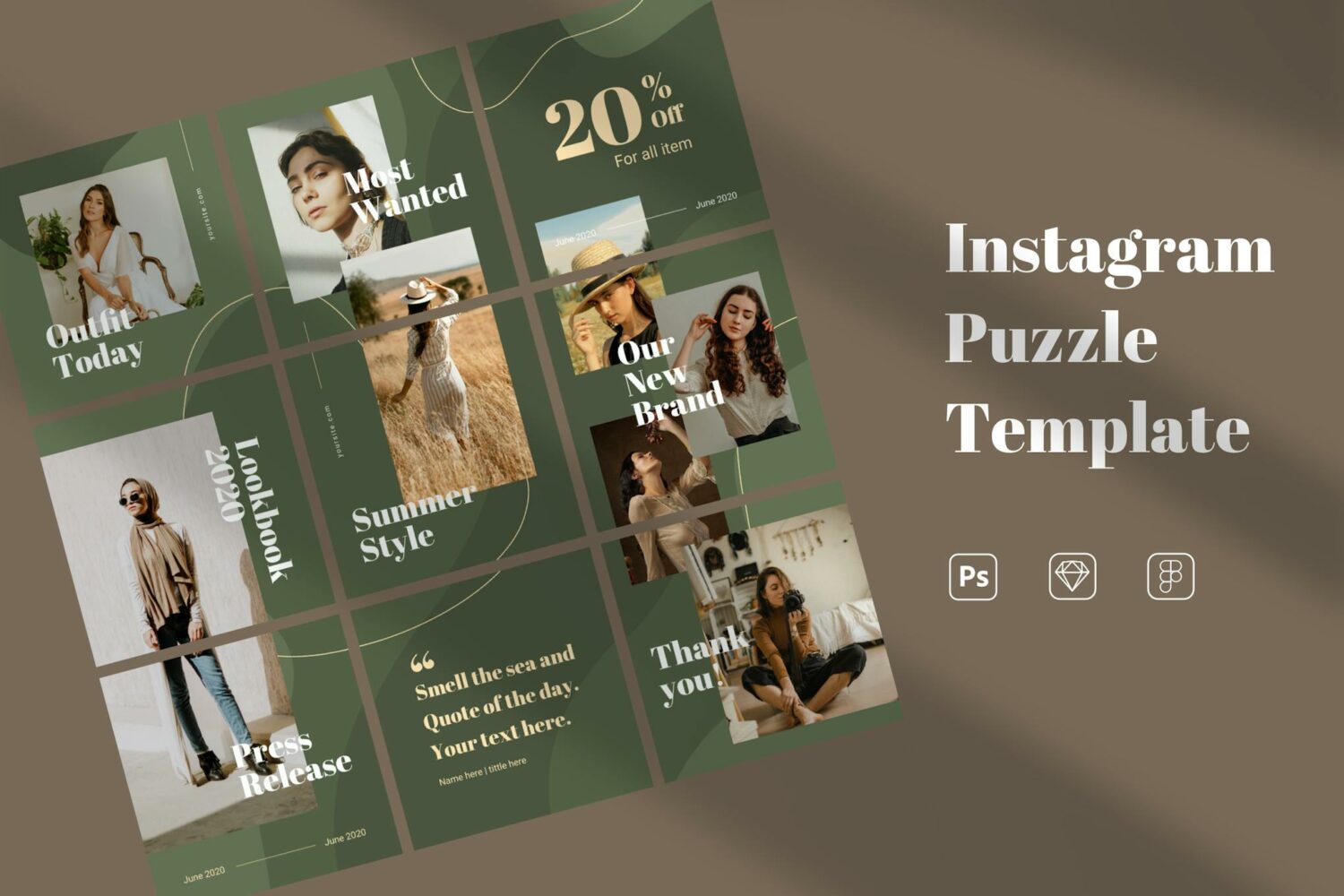 80+ Top Instagram Grid Template PSDs for 2025 - Theme Junkie