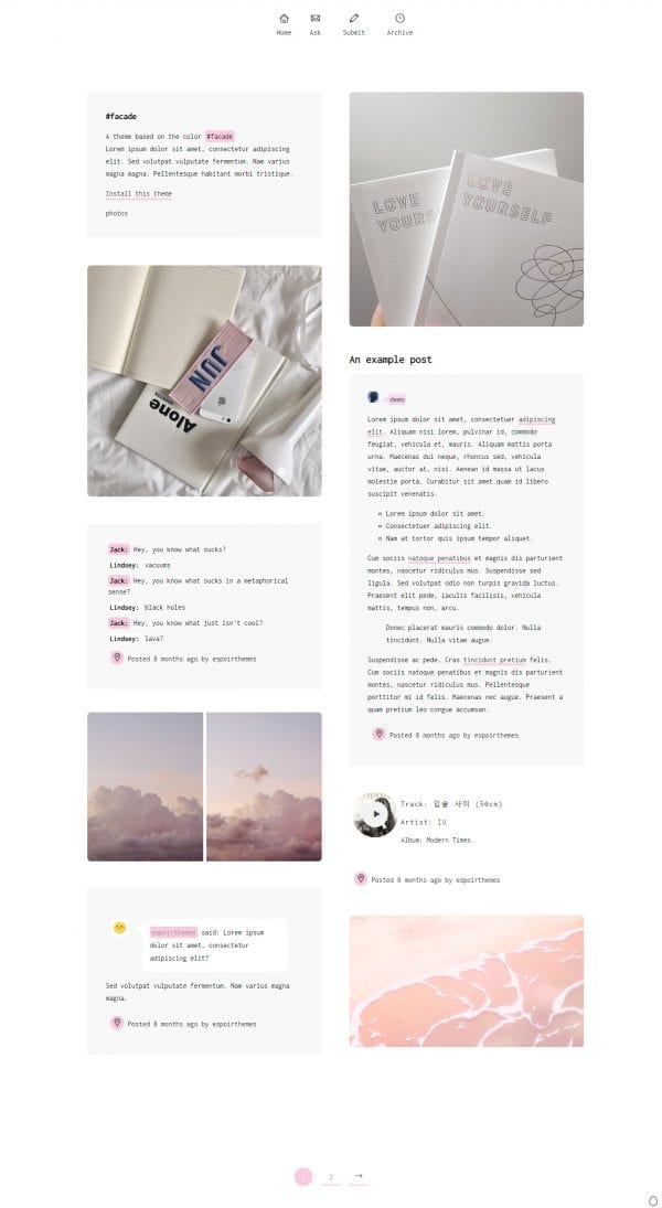 20+ Tema Tumblr Dua Kolom Terbaik – Desainae
