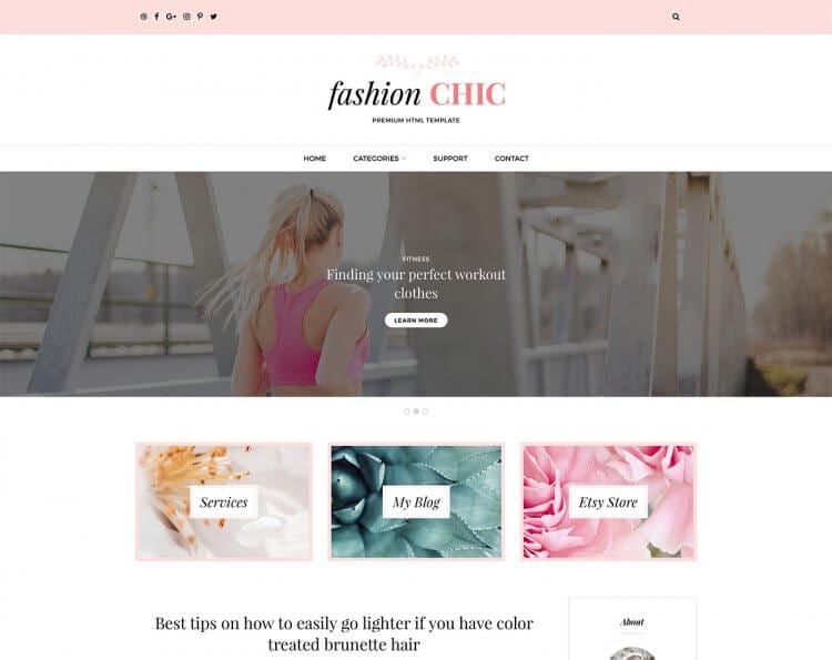 Template HTML Fashion Chic Sekarang Tersedia - desainae.com