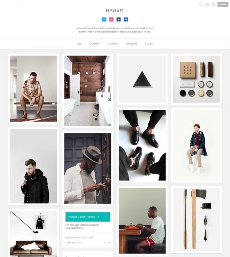 20+ Tema Tumblr Grid Terbaik - desainae.com