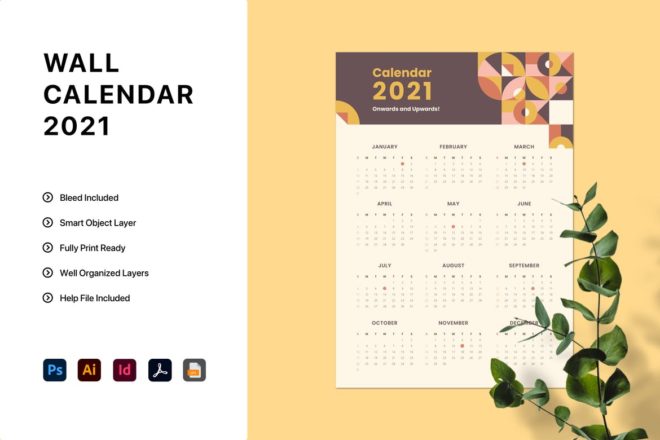 25+ Template Kalender InDesign Terbaik untuk tahun 2024 - desainae.com