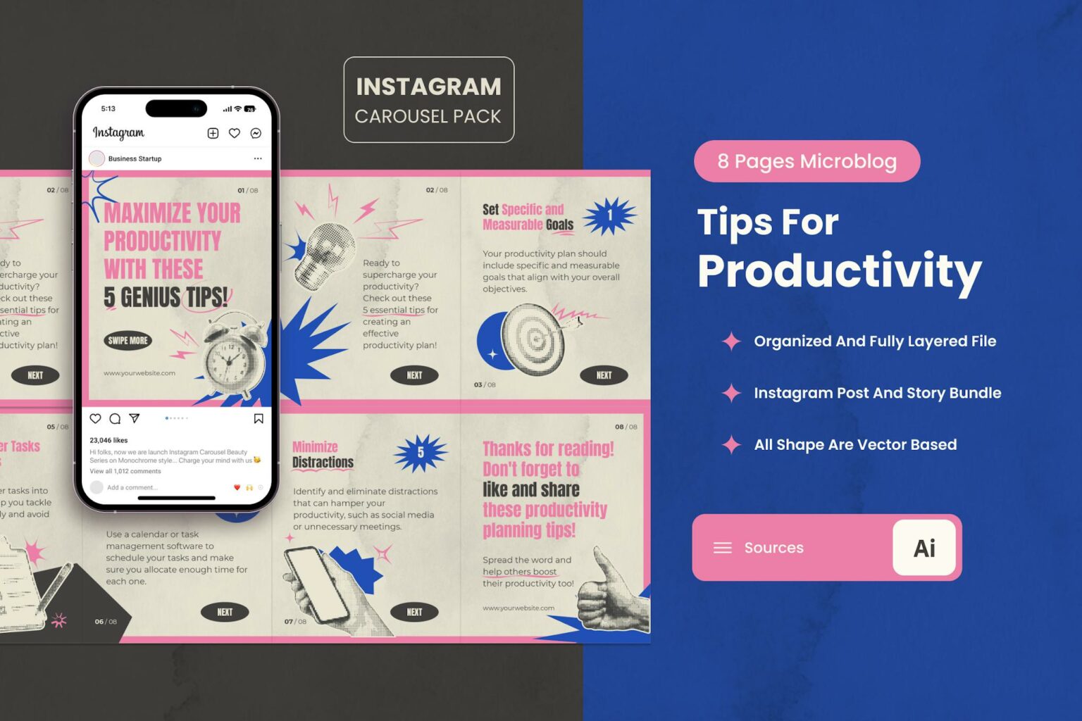 30+ Best Instagram Carousel Templates (+ Carousel Examples) - Theme Junkie