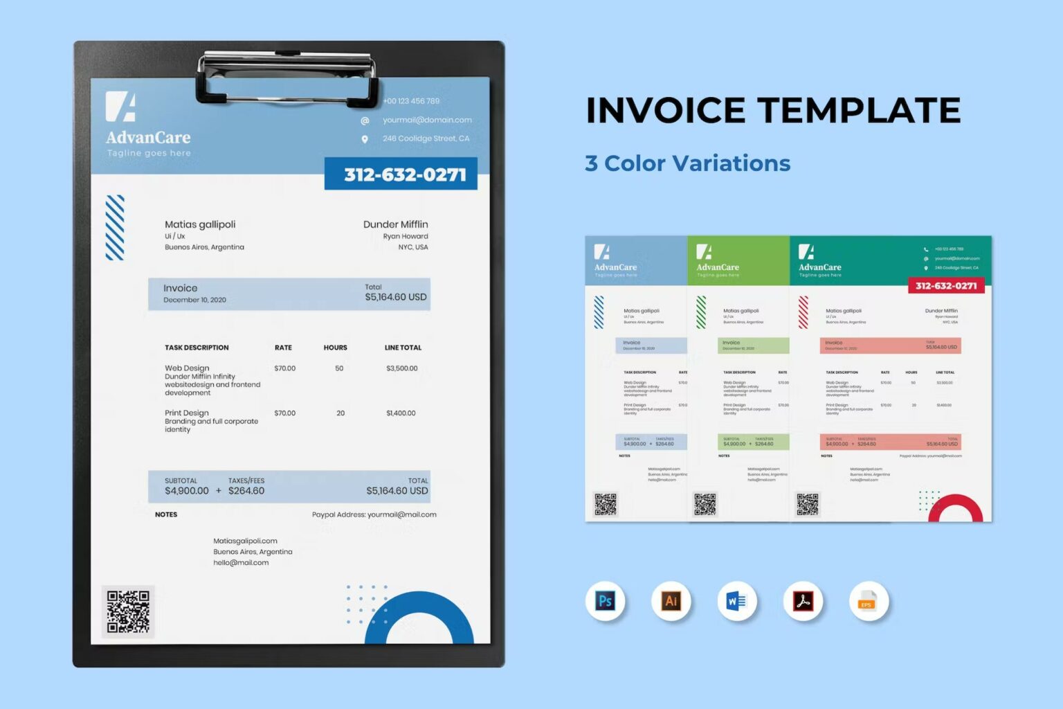 25+ Best Invoice Templates for Word (Get Paid Quickly) 2022 - Theme Junkie