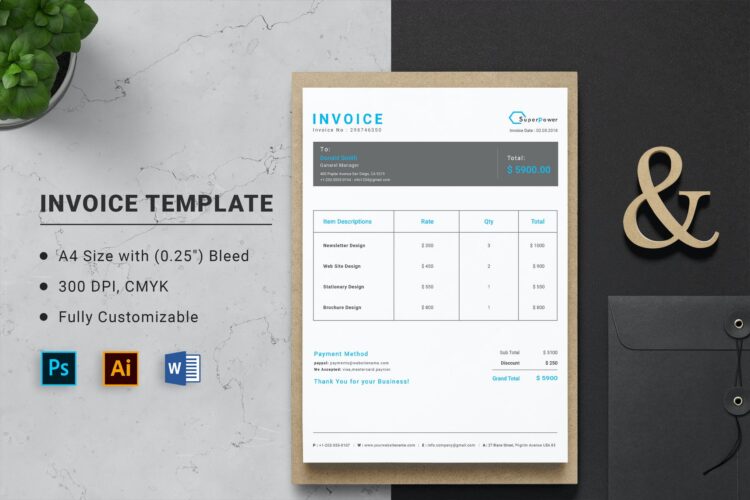 40+ Best Invoice Templates for Word (Get Paid Quickly) 2025 - Theme Junkie
