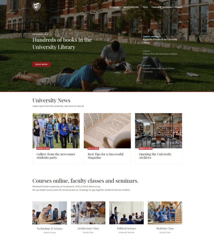 35+ Best Education & University WordPress Themes (Free & Premium) 2022 - Theme Junkie