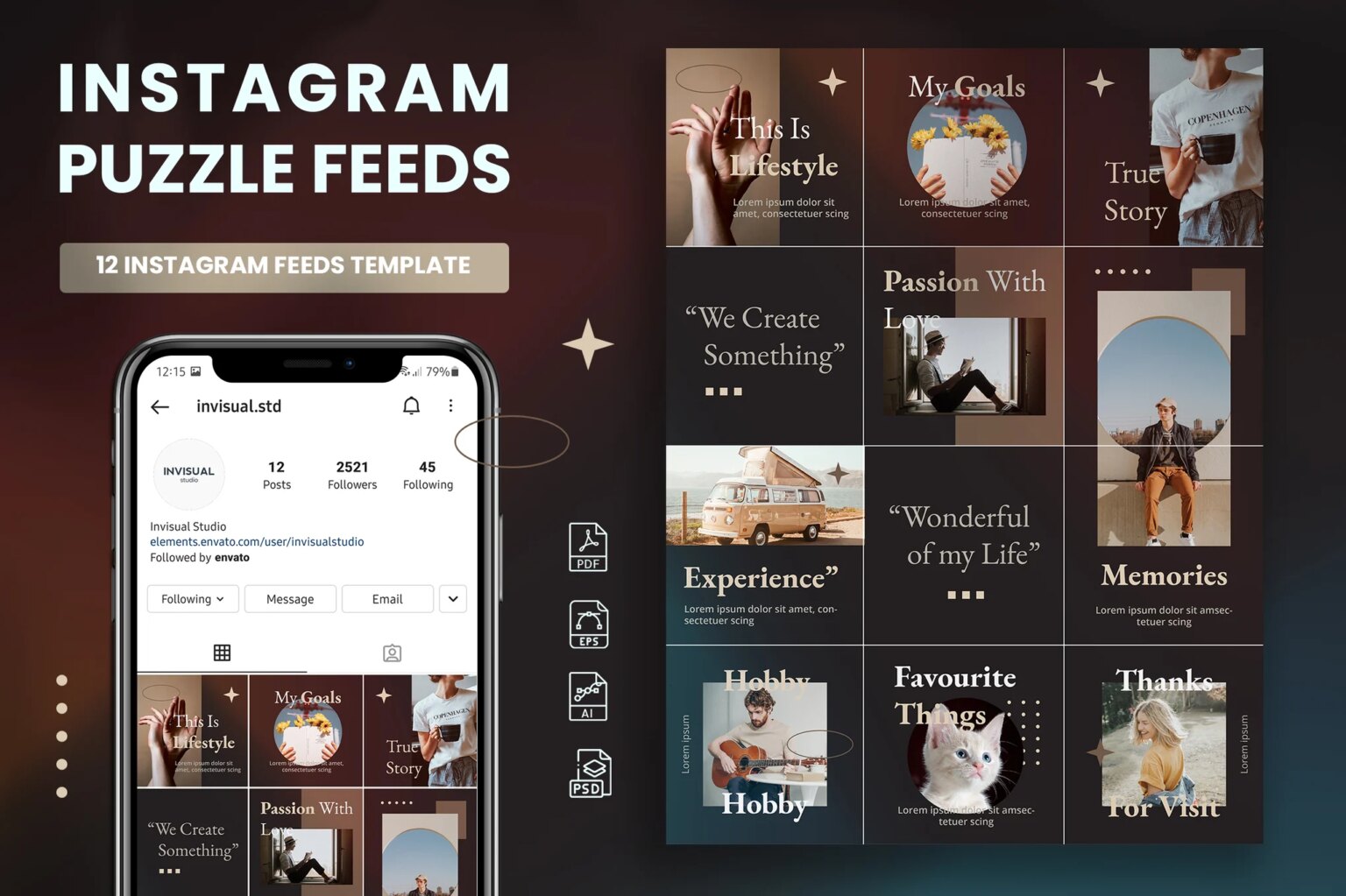 80+ Top Instagram Grid Template PSDs for 2025 - Theme Junkie