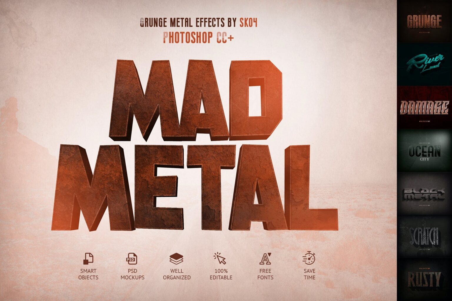 35+ Best Metallic Photoshop Effects (Metallic Text, Textures, Fonts ...
