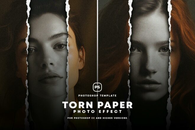 30+ Best Torn Paper Effects for Photoshop (Torn Edges, Brushes ...