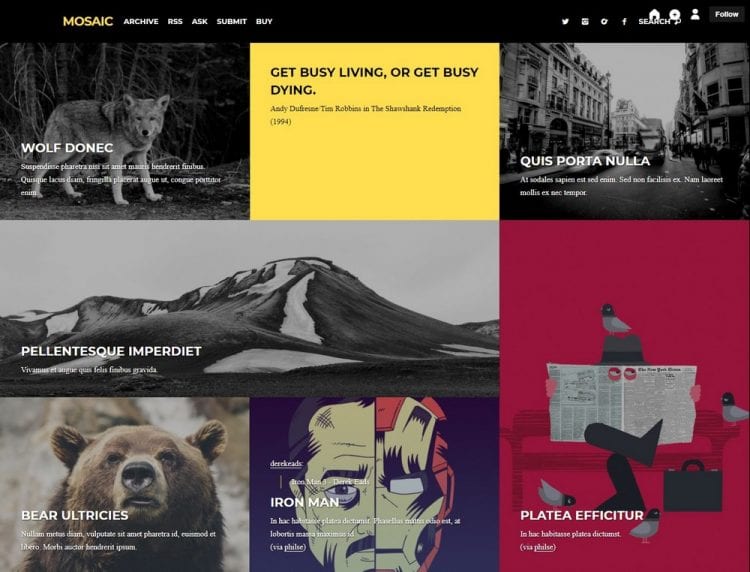 20+ Best Tumblr Grid Themes - Theme Junkie
