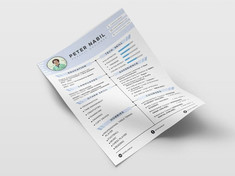 30+ Best Photoshop Resume Templates (PSD) With Modern Designs - Theme ...