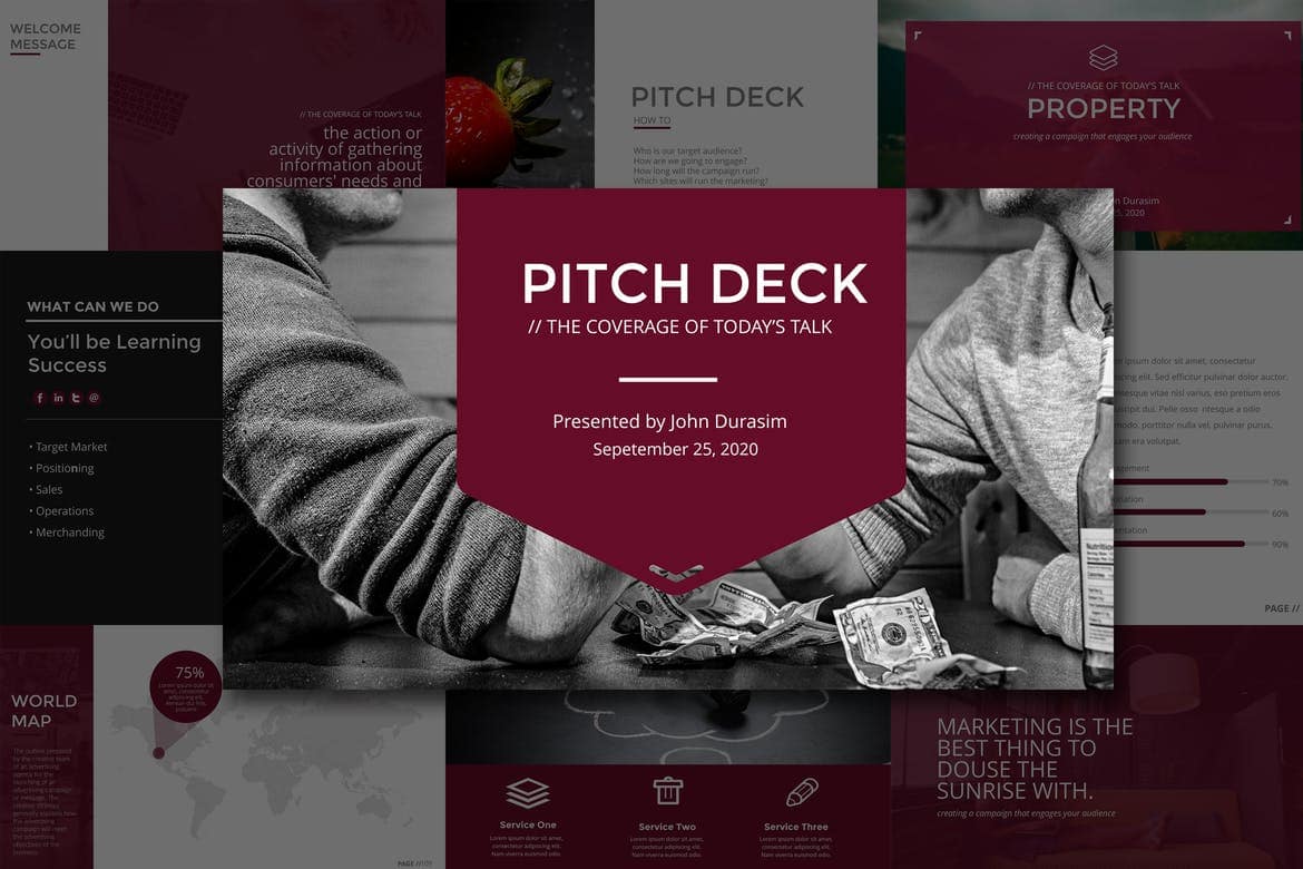 30+ Template Dek Pitch Bisnis Terbaik untuk PowerPoint 2024 - desainae.com
