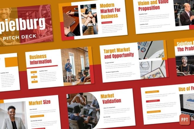 30+ Template Dek Pitch Bisnis Terbaik untuk PowerPoint 2024 - desainae.com