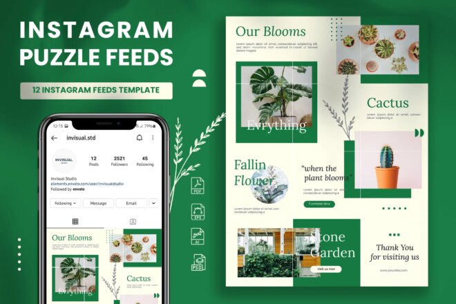 80+ Top Instagram Grid Template PSDs for 2025 - Theme Junkie