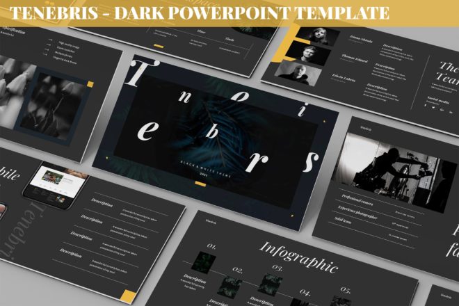 20 Template dan Tema Dark PowerPoint (PPT) Terbaik 2024 - desainae.com