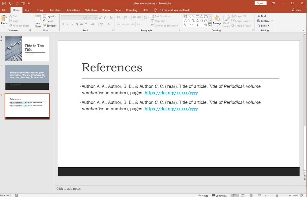 How To Add References In Powerpoint - Design Talk