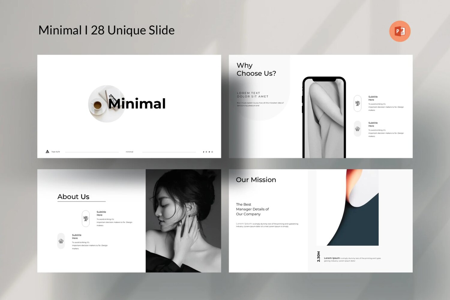 70+ Minimalist PowerPoint Templates (Free & Pro Minimal PPT) 2025 ...
