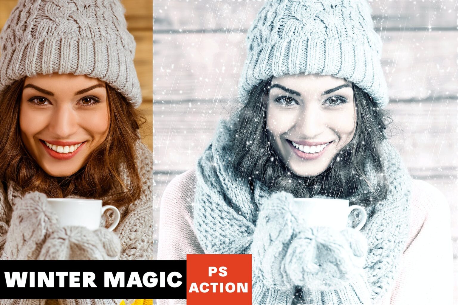 25+ Best Snow & Snowing Photoshop Effects (Snow Actions & Overlays ...