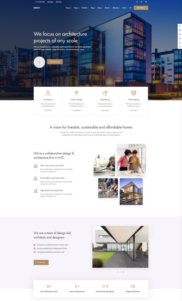 30+ Best Architecture WordPress Themes 2021 (Free & Premium) - Theme Junkie