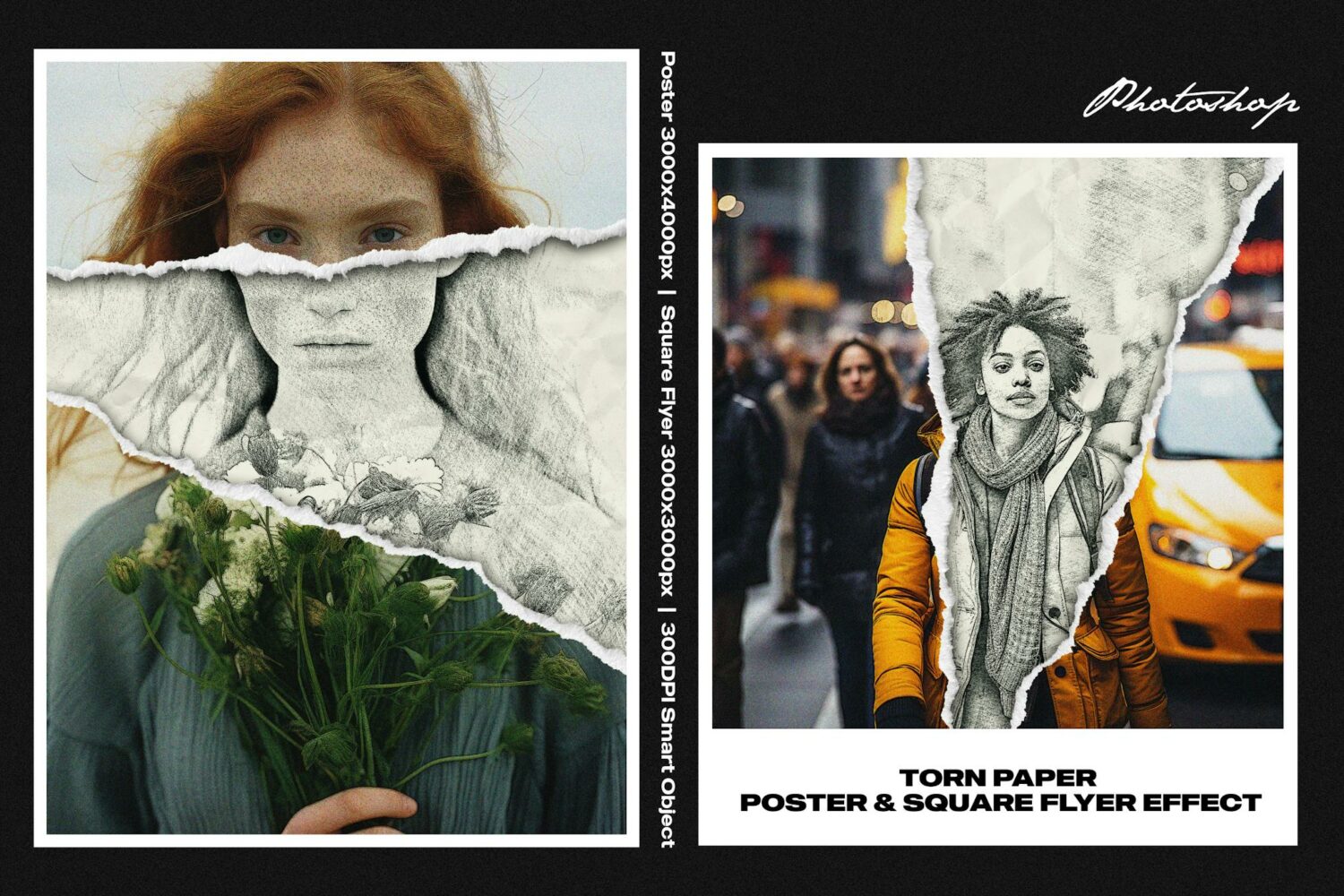 30+ Best Torn Paper Effects for Photoshop (Torn Edges, Brushes ...