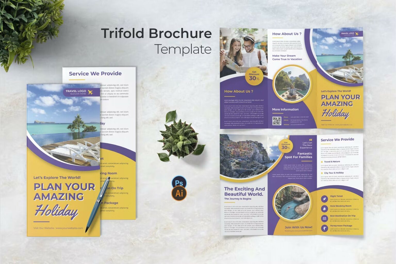 20+ Travel Brochure Templates (For Travel Agents, Vacation Rentals ...