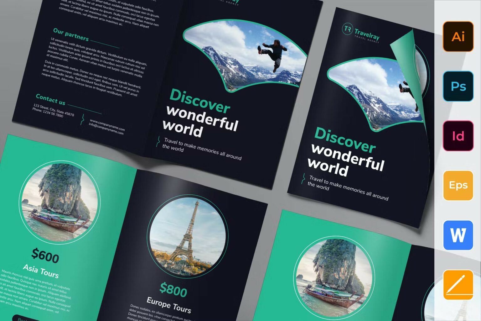 20+ Travel Brochure Templates (For Travel Agents, Vacation Rentals ...